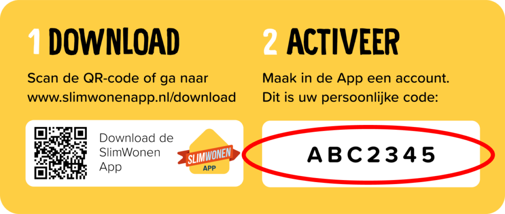 Hoe kom ik aan een (nieuwe) activatiecode? - SlimWonen App